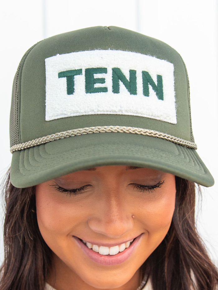 Sage Green TENN Patch Trucker Hat - Southern Made