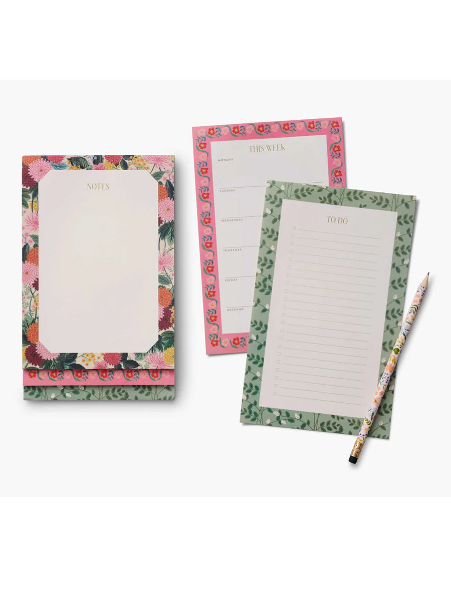 Rifle Paper Co. Dahlia Tiered Notepad - Southern Made